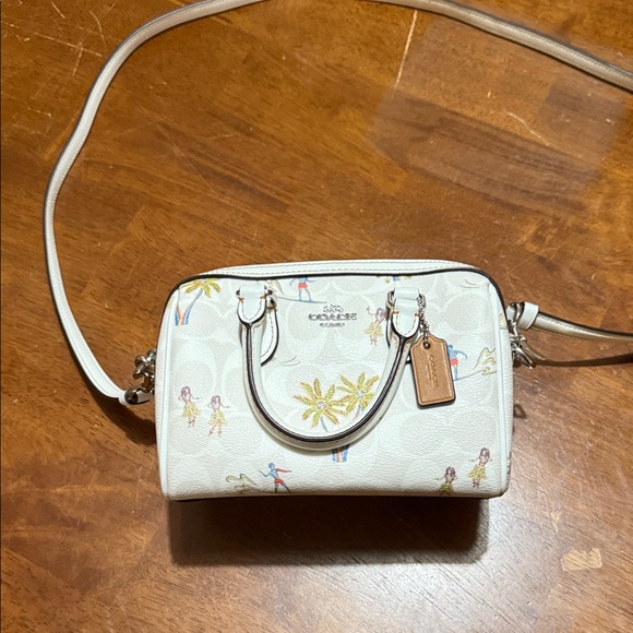 Coach | Bags | Coach White Crossbody Bag With Colorful Pattern | Poshmark